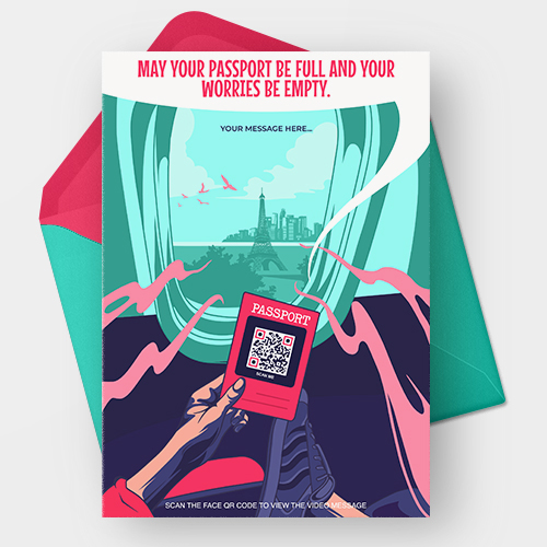 Destination Card - May your passport be full and your worries be empty